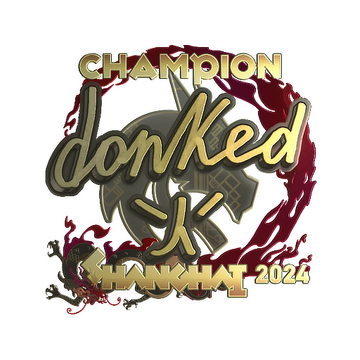 Sticker | donk (Gold, Champion) | Shanghai 2024 Skin | CS2, Rust, Dota ...