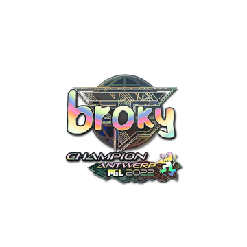 Sticker | broky (Holo, Champion) | Antwerp 2022 | 詳細な概要 | 更新済み