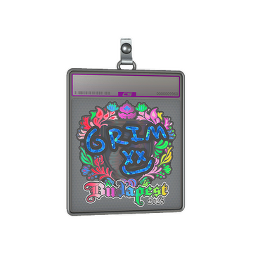 Sticker Slab | Grim (Holo) | Budapest 2025 Skin | CS2, Rust, Dota 2 Items